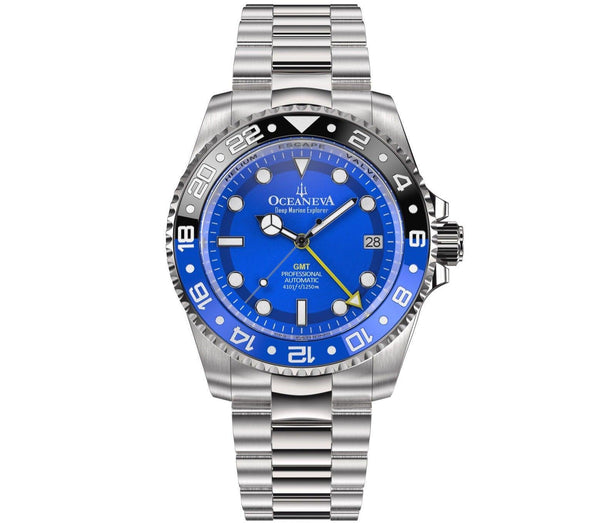 Oceaneva™ Automatic GMT Watch - Deep Marine Explorer - Dive Watch