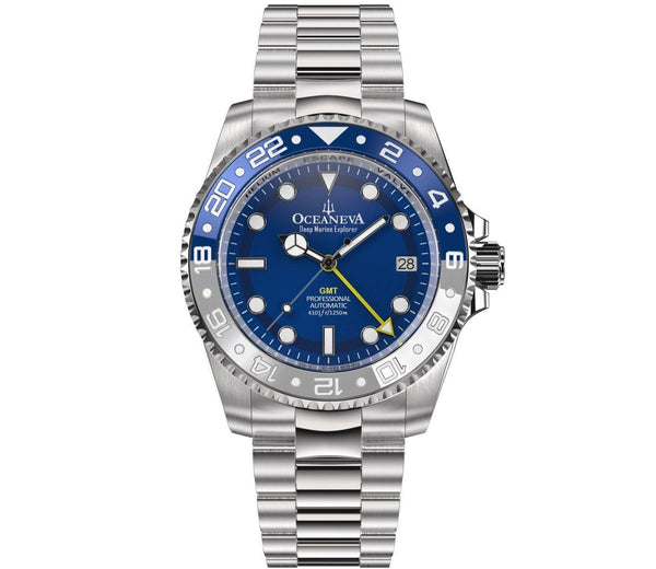 Oceaneva™ Automatic GMT Watch - Deep Marine Explorer - Dive Watch